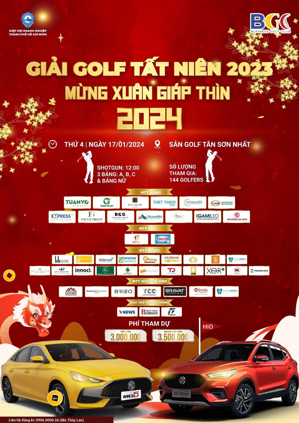 CLB BGC tổ chức giải golf “ Tranh Cup NTT Kim Cương” nhân dịp tất niên 2024